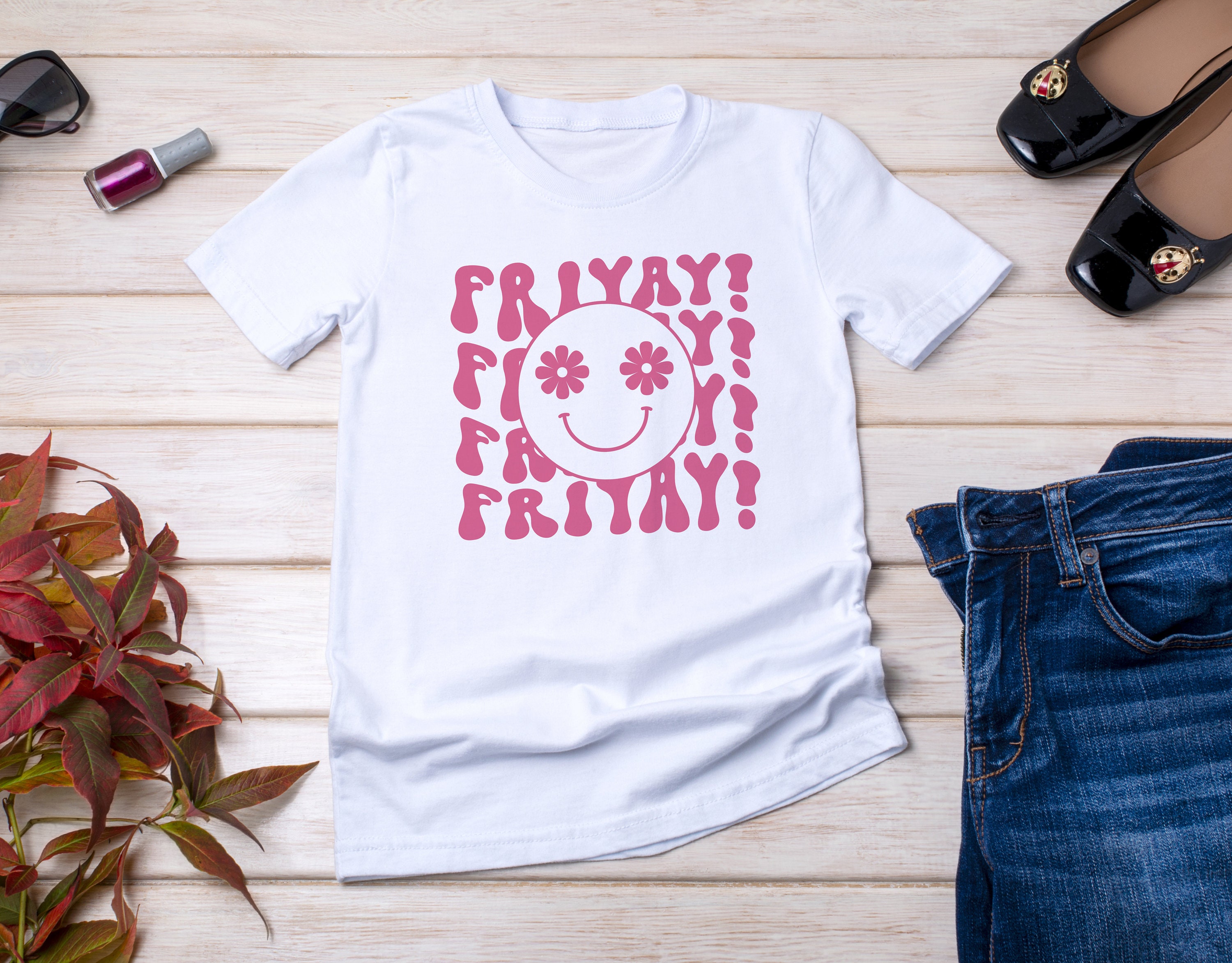 Friyay Svg Friyay Svg Funny Weekend Svg Retro Smiley Face - Etsy