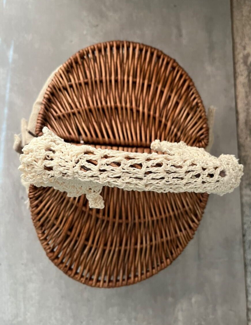 Rattan Hamper Picnic Basket Rattan Hamper Boho Basket Storage Wicker ...