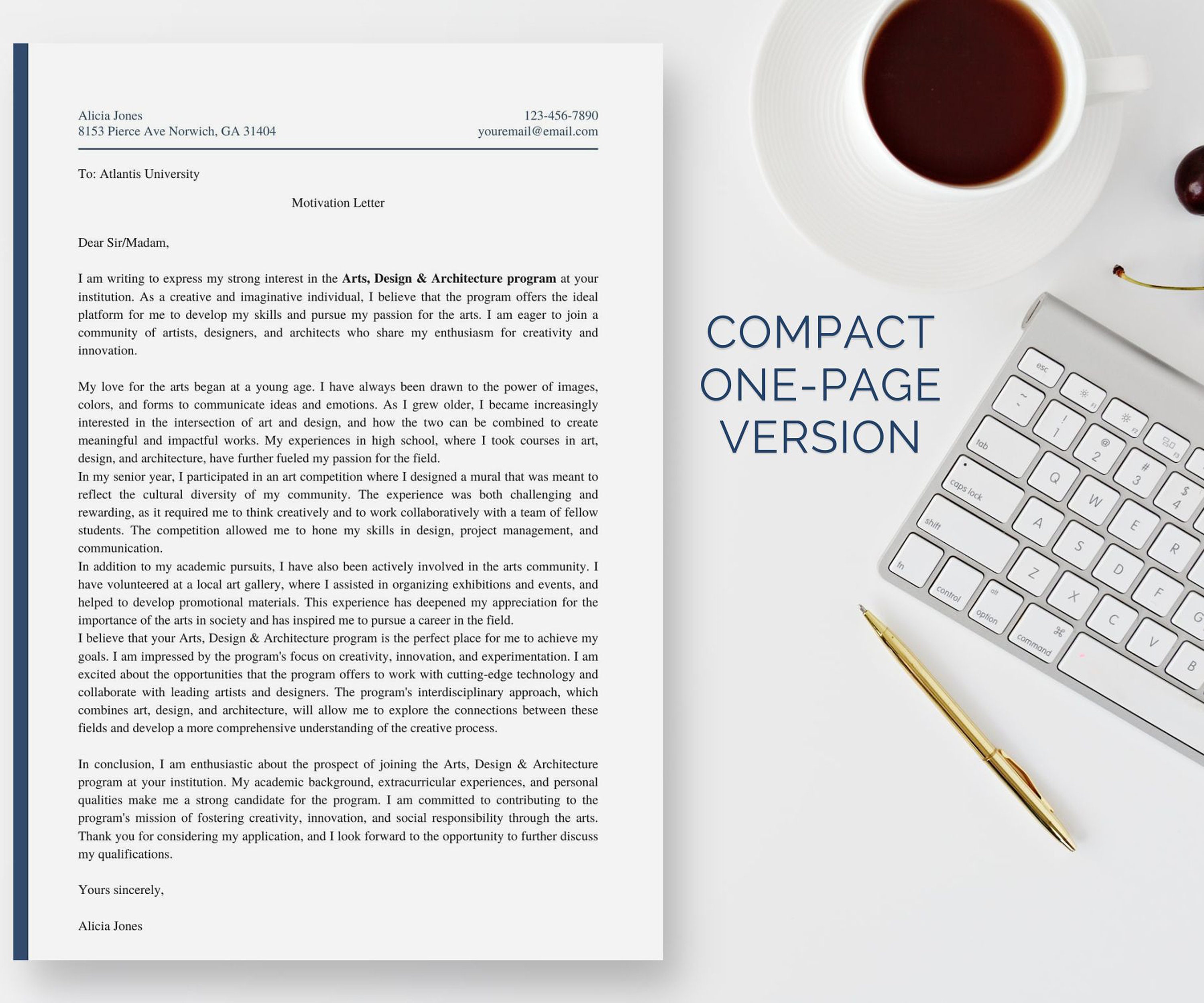 Motivation Letter Template Sample Letters & Writing Tips - Etsy