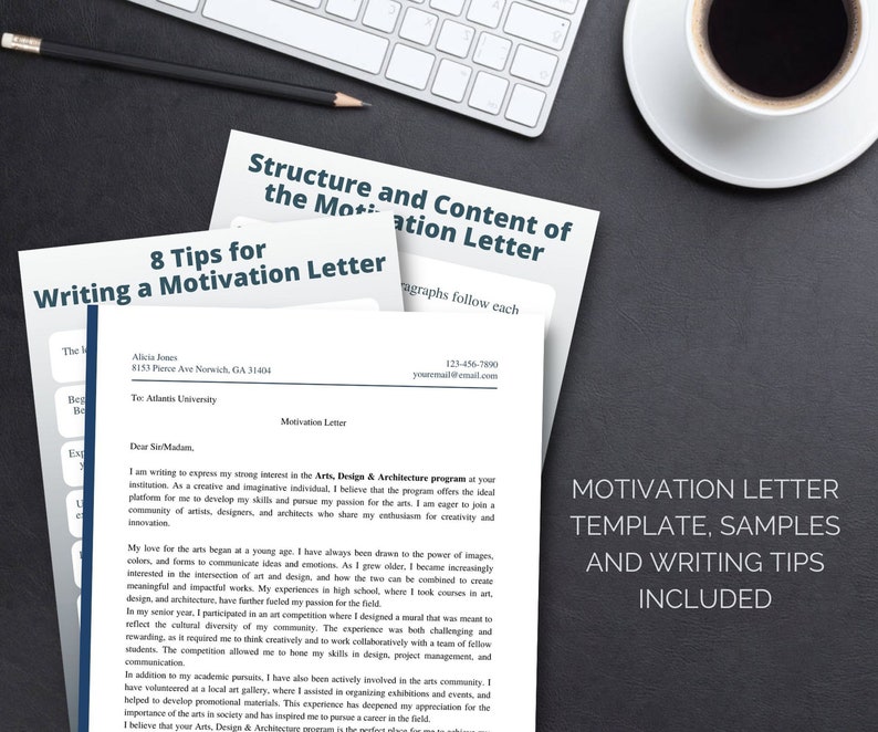 Motivation Letter Template Sample Letters & Writing Tips - Etsy