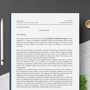 Motivation Letter Template Sample Letters & Writing Tips - Etsy