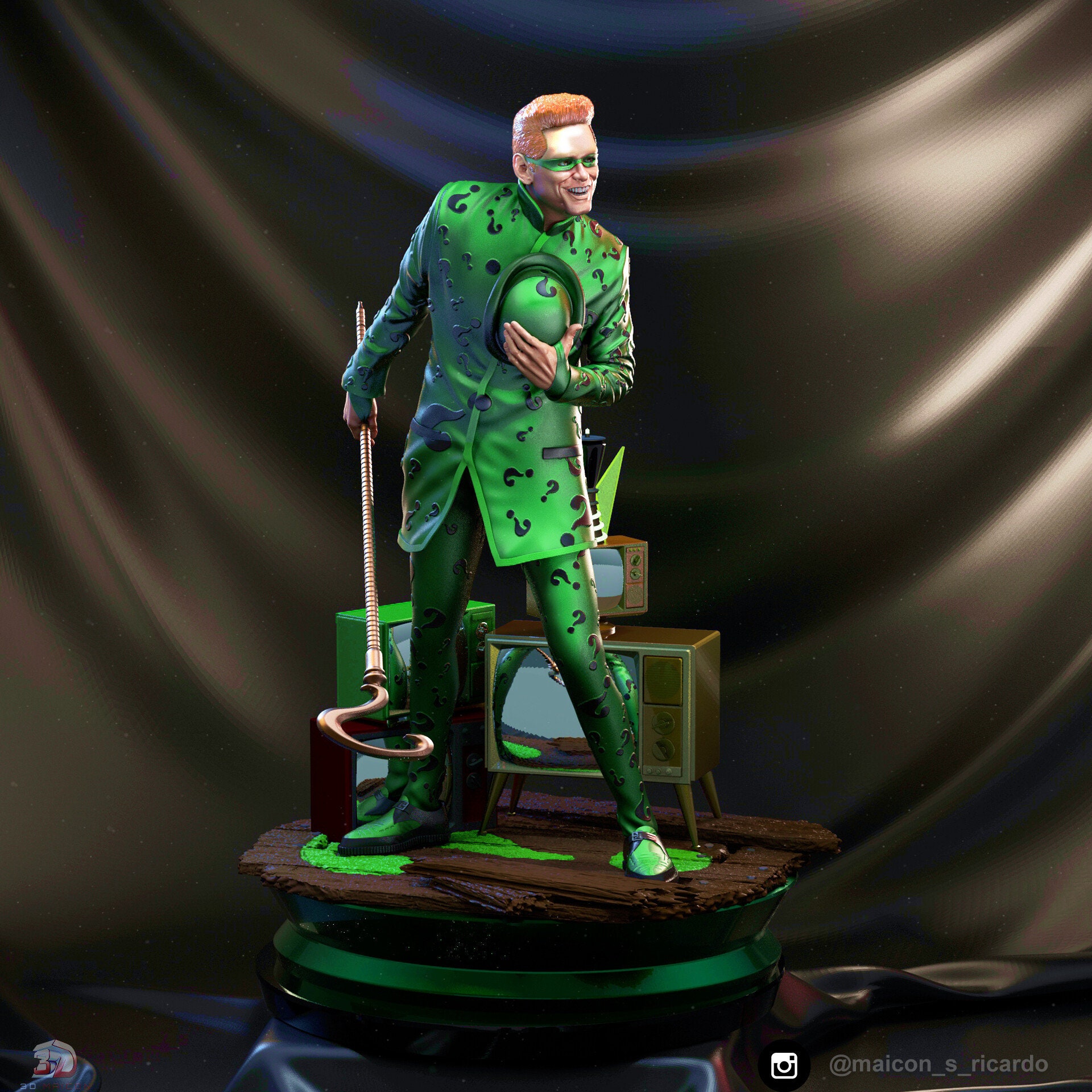 Riddler Jim Carrey - 3D STL File - Etsy