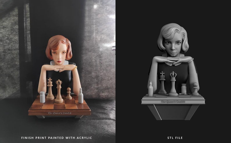 The Queens Gambit 3D STL File - Etsy