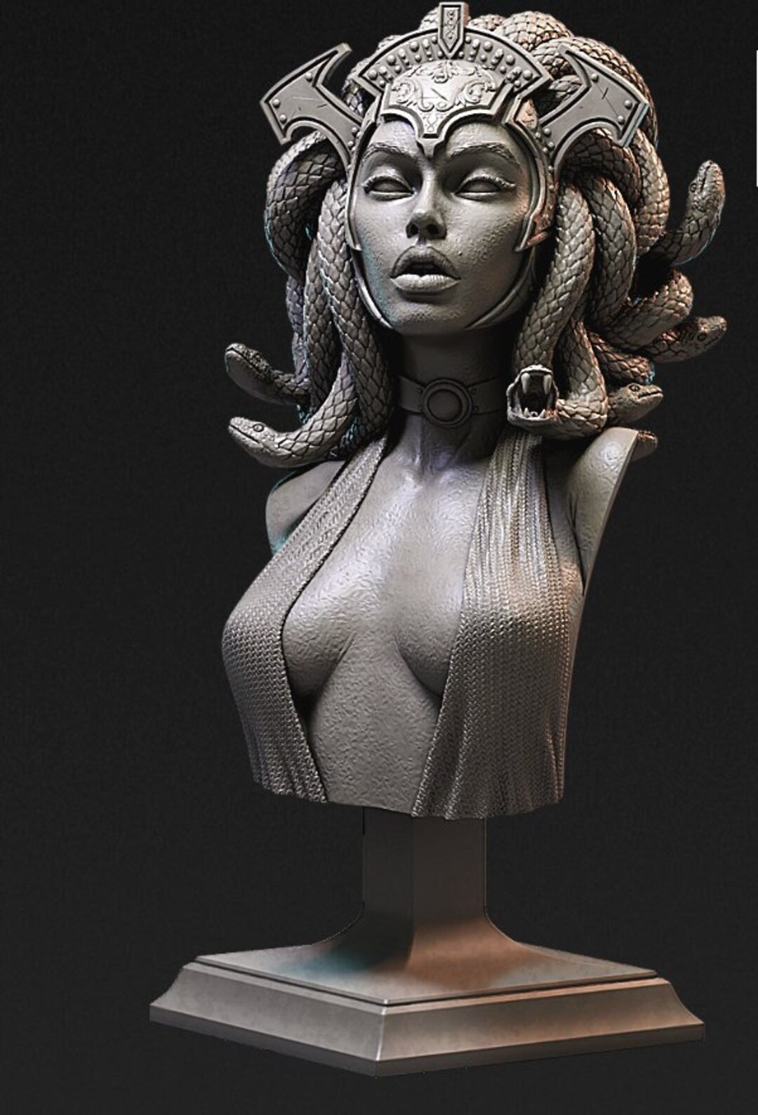Medusa Bust -3D STL File - Etsy