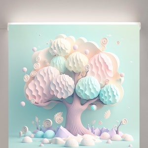 Colorful Tree Art Printable, Kids Tree Wall Art Printable, AI Generated ...