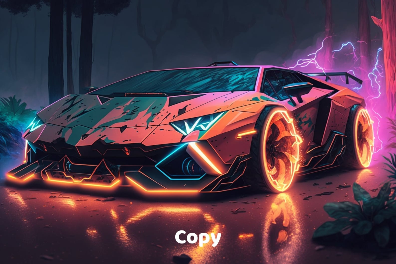 Lamborghini AI Printable, AI Generated Car Art Print, Lamborghini Wall ...