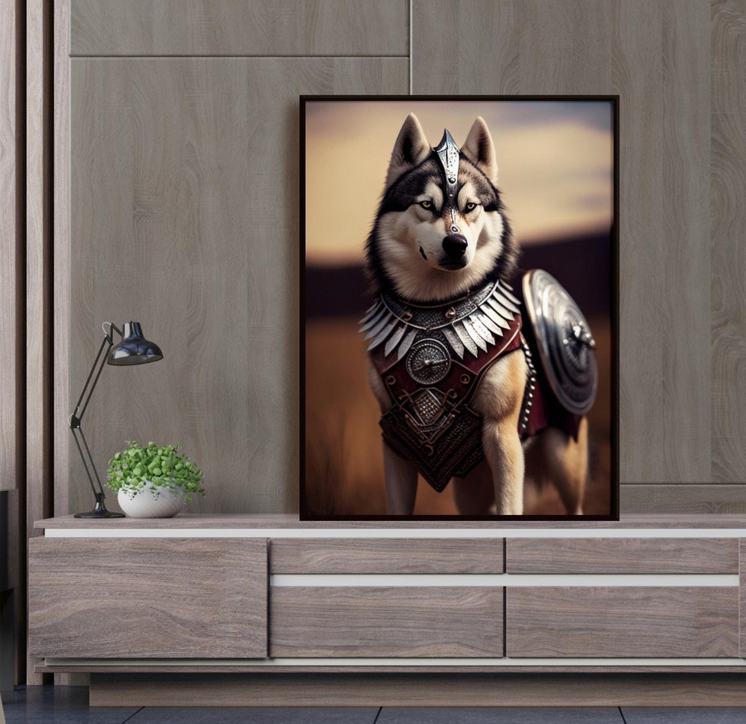 Downloadable Poster - Nordic Landscape With Husky Viking | Viking ...