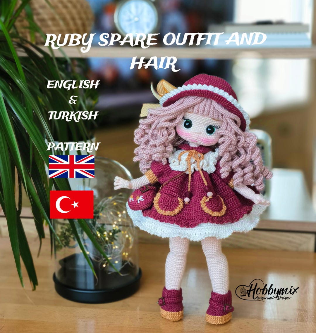 Amigurumi Pattern, English Pattern, PDF in English, Ruby Spare Outfit ...