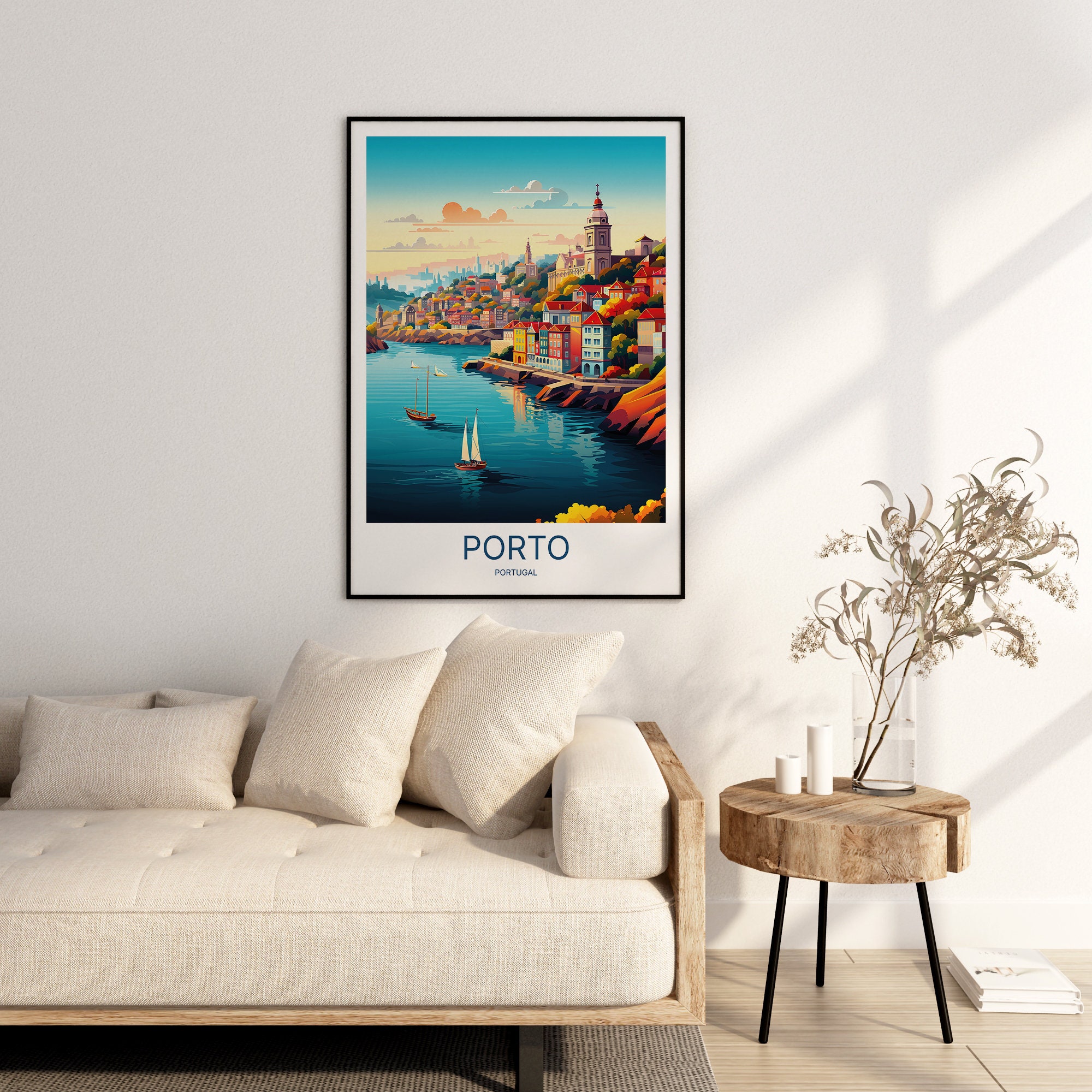 Porto Travel Print Wall Art Porto Poster Portugal Travel Gift Home ...