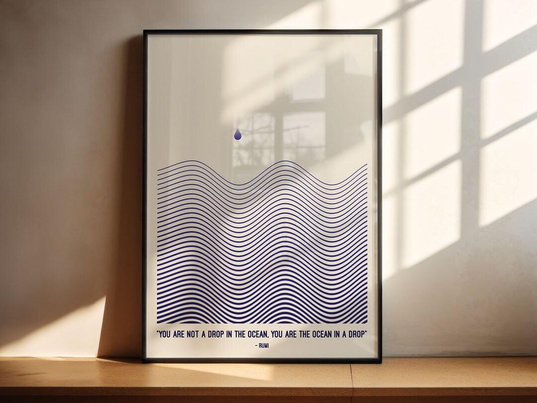 Rumi Quote Print, Inspirational Quote, Persian Poetry Poster Wall Art ...