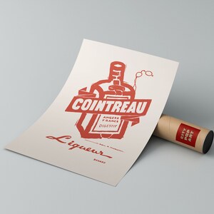 Cointreau Retro French Liqueur Print, French Retro Art Poster, Retro ...