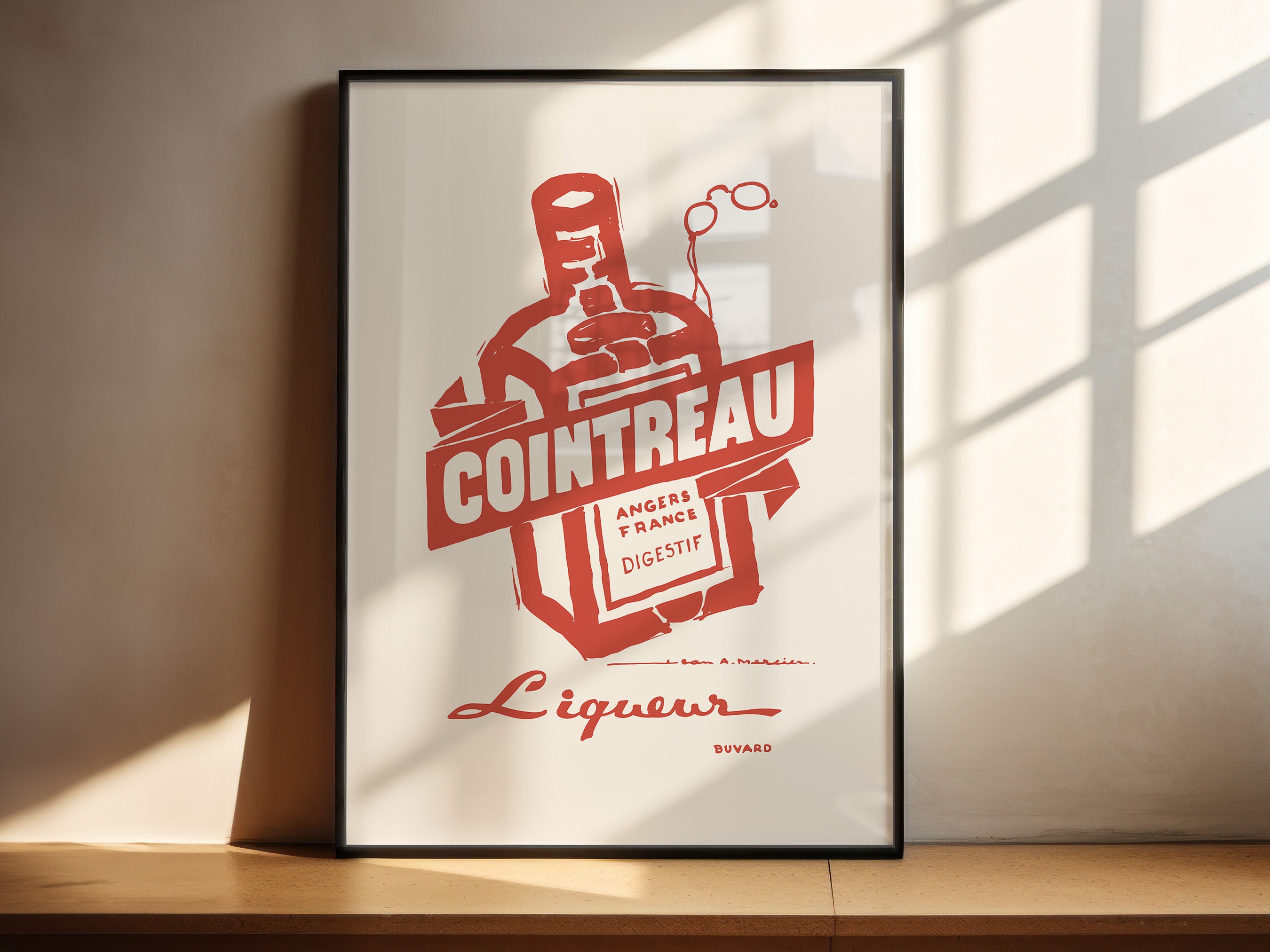 Cointreau Retro French Liqueur Print, French Retro Art Poster, Retro ...