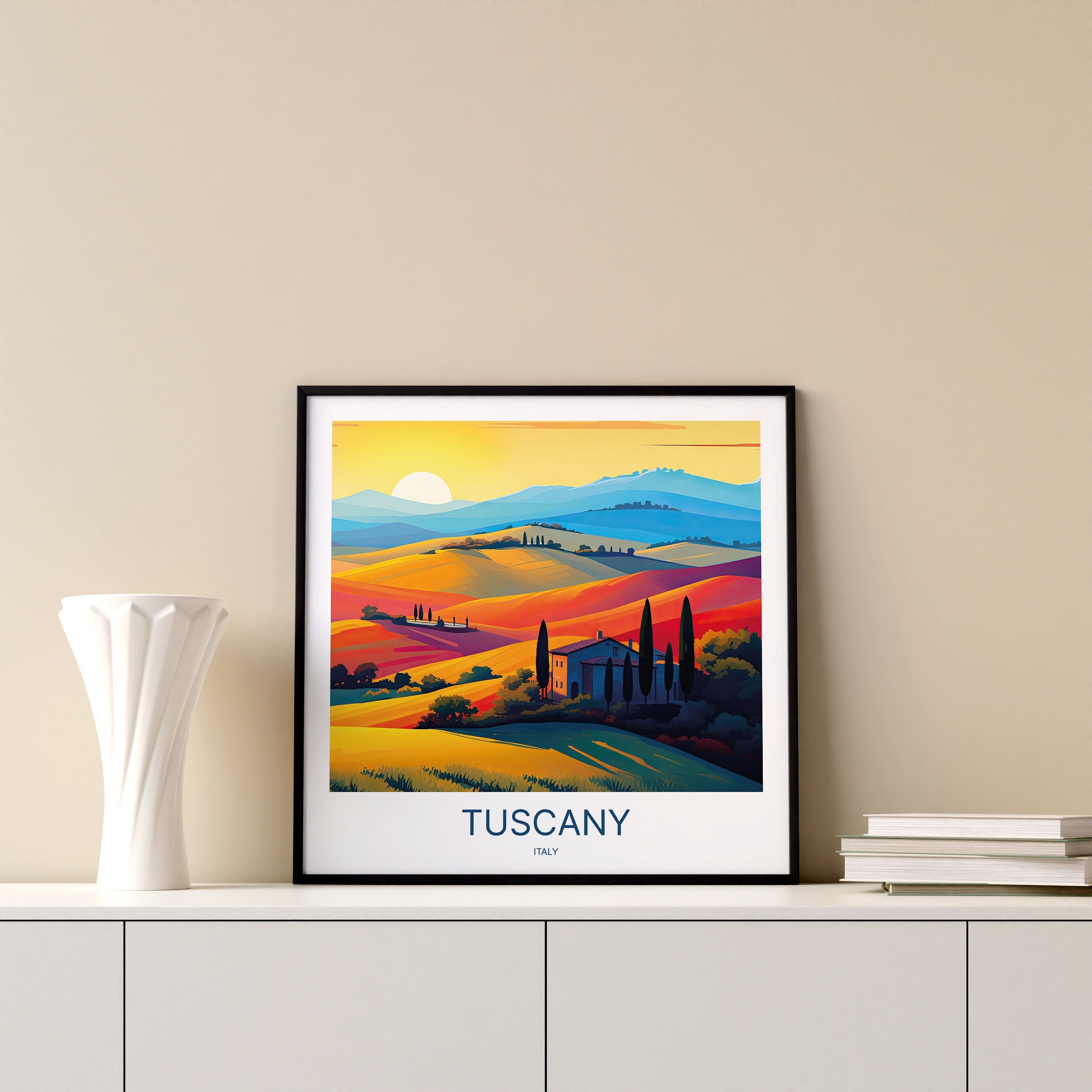 Tuscany Italy Travel Poster Print Tuscany Posters Tuscany Wall Art ...