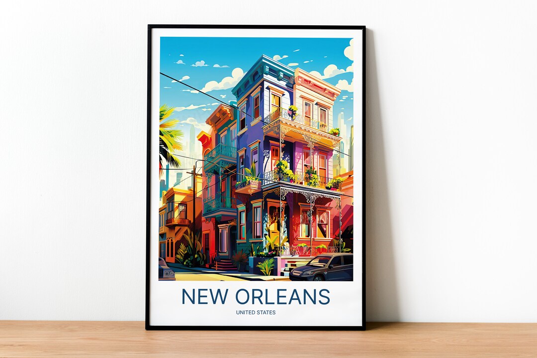 New Orleans Travel Print Poster Louisiana Travel Posters New Orleans ...