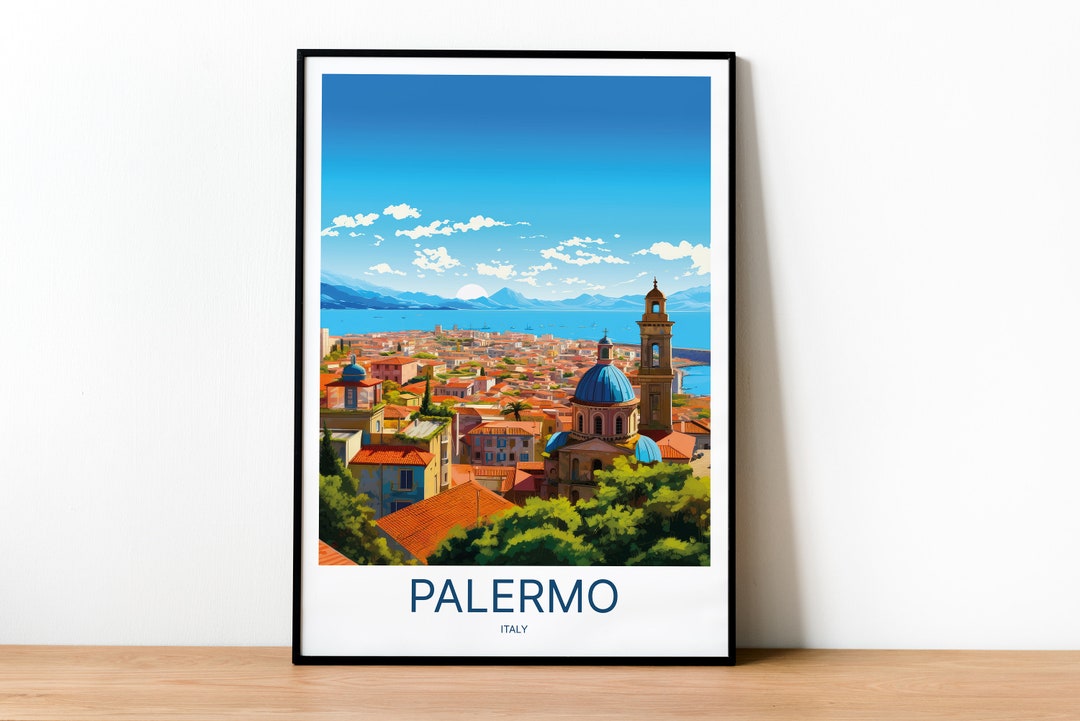 Palermo Italy Travel Poster Print Palermo Wall Art Poster Wedding Gift Home Decor Sicily Italy ...