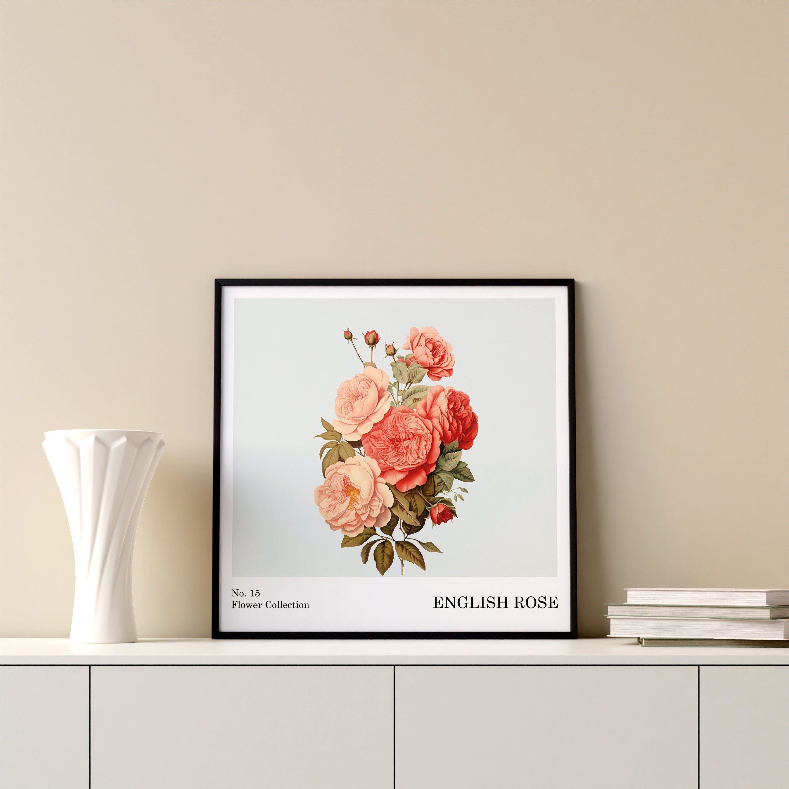 English Rose Flower Wall Art English Rose Flower Print - Etsy