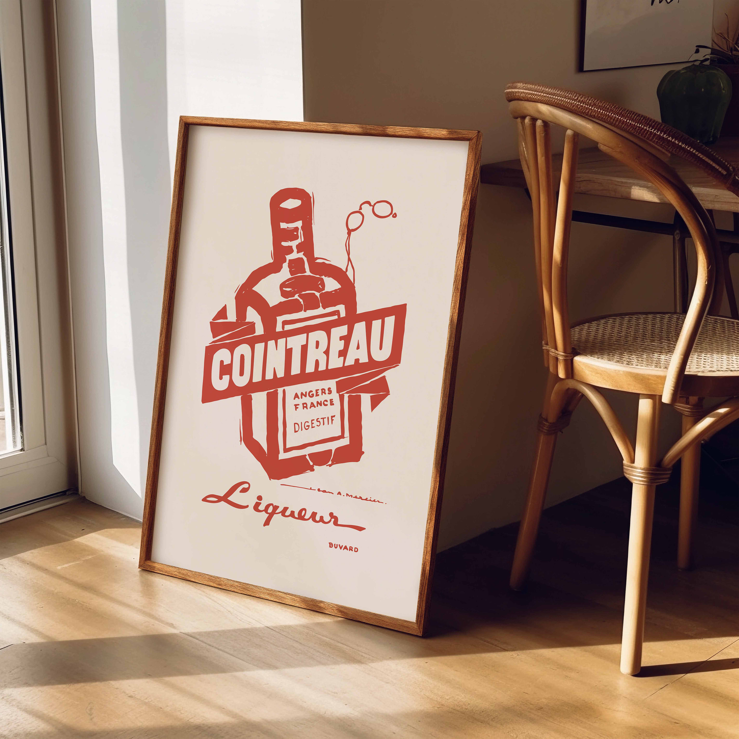 Cointreau Retro French Liqueur Print, French Retro Art Poster, Retro ...