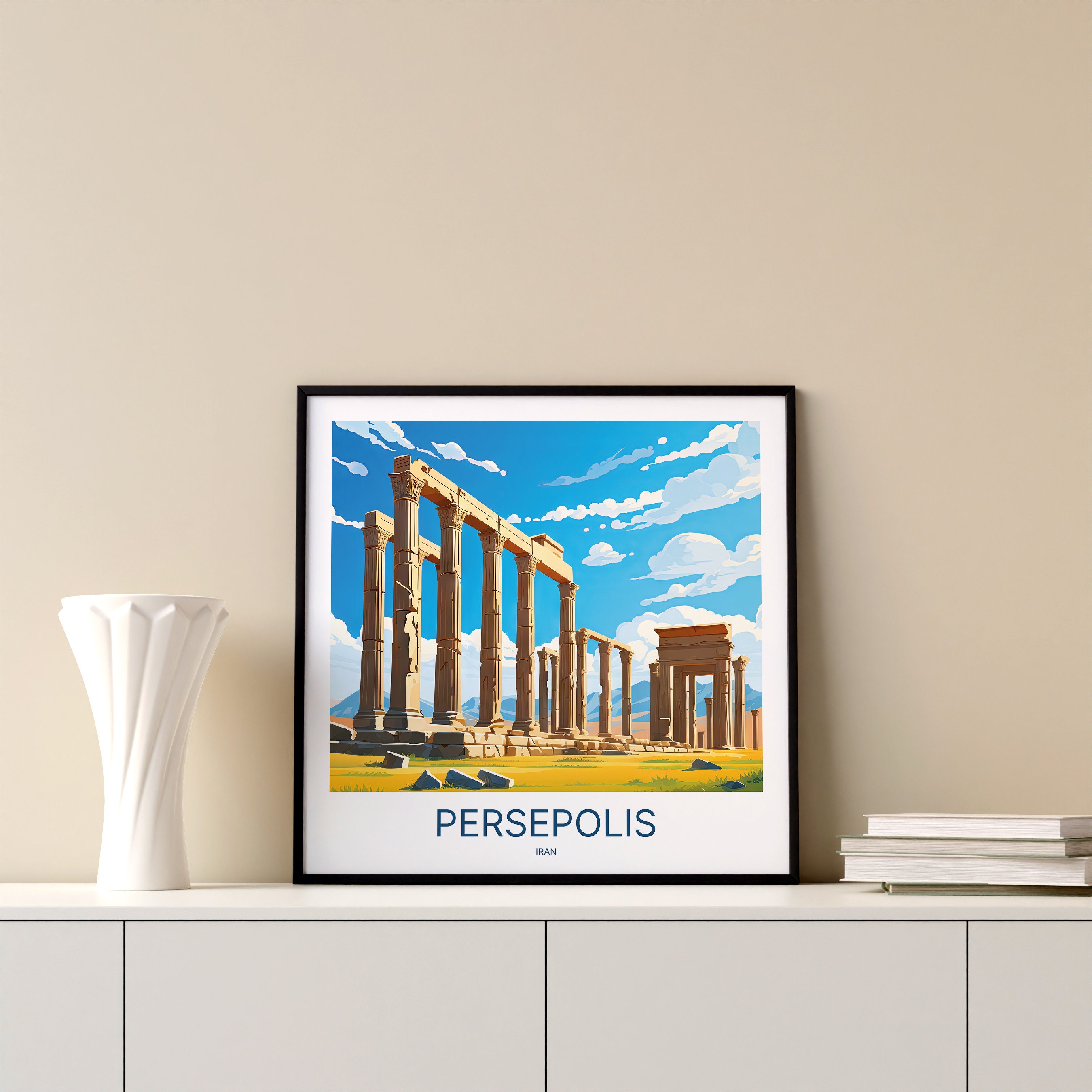 Persepolis Travel Print Poster Persepolis Iran Posters Iran Wall Art ...