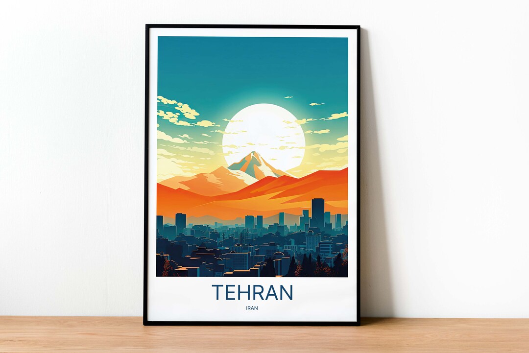 Tehran Iran Travel Print Wall Art Tehran Iran Posters Wedding Gift Home ...