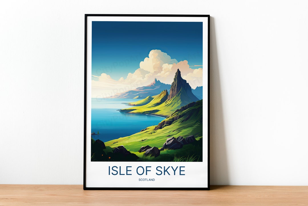 Isle of Skye Travel Print Wall Art Isle of Skye Scotland - Etsy
