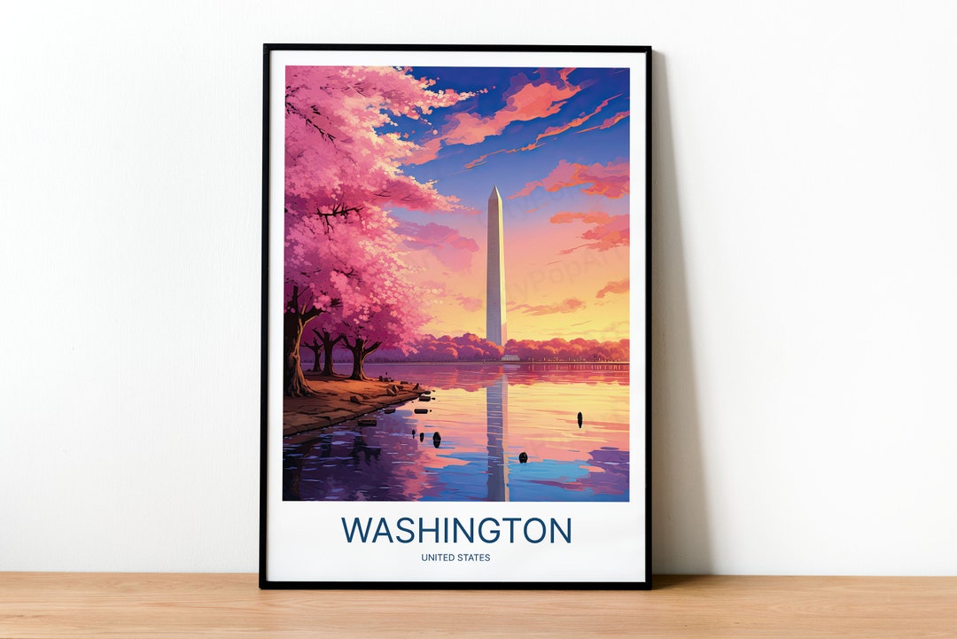 Washington DC Travel Print Washington DC Travel Posters Washington Wall ...