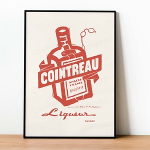 Cointreau Retro French Liqueur Print, French Retro Art Poster, Retro ...