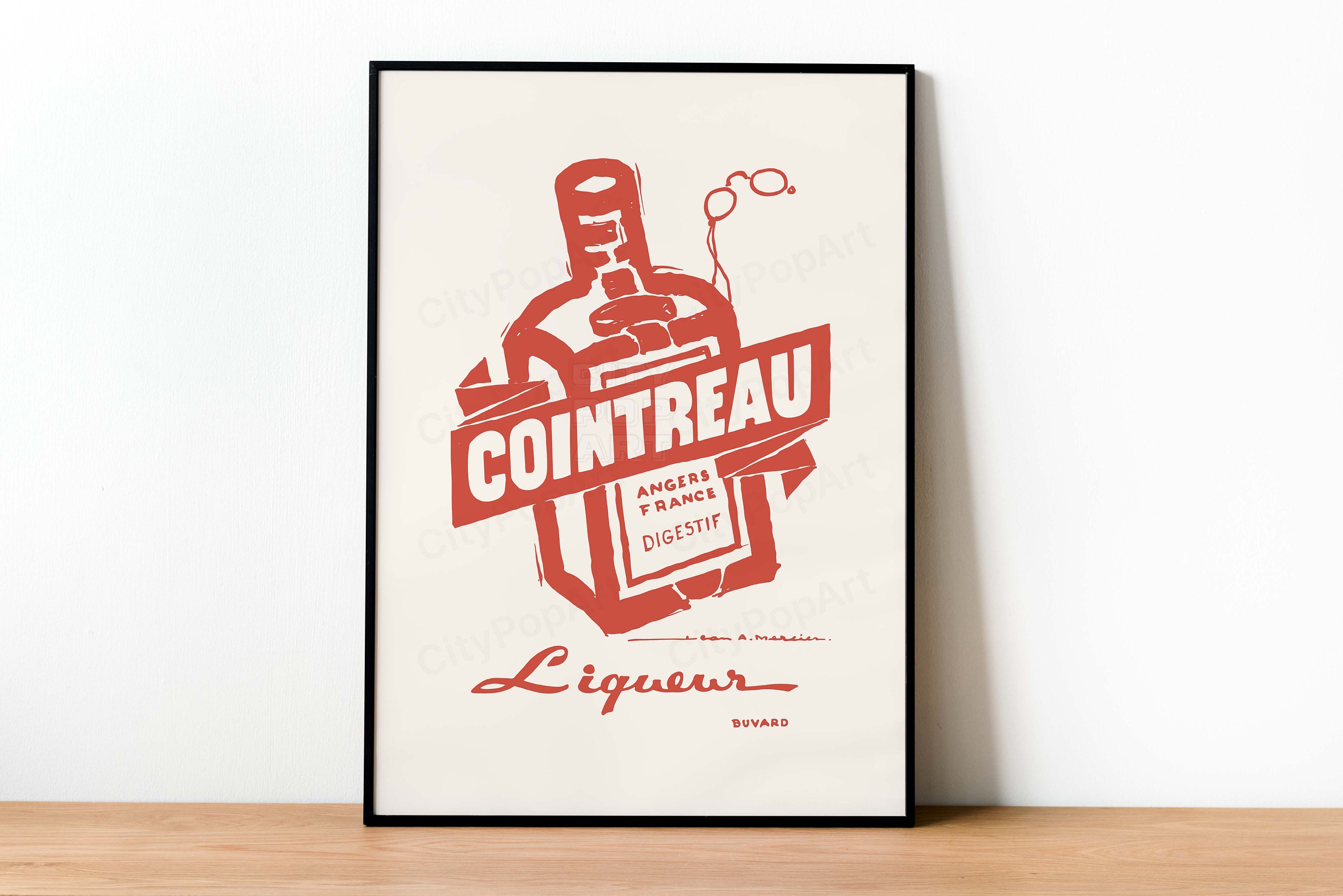 Cointreau Retro French Liqueur Print, French Retro Art Poster, Retro ...