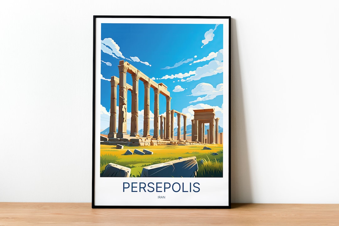 Persepolis Travel Print Poster Persepolis Iran Posters Iran Wall Art ...