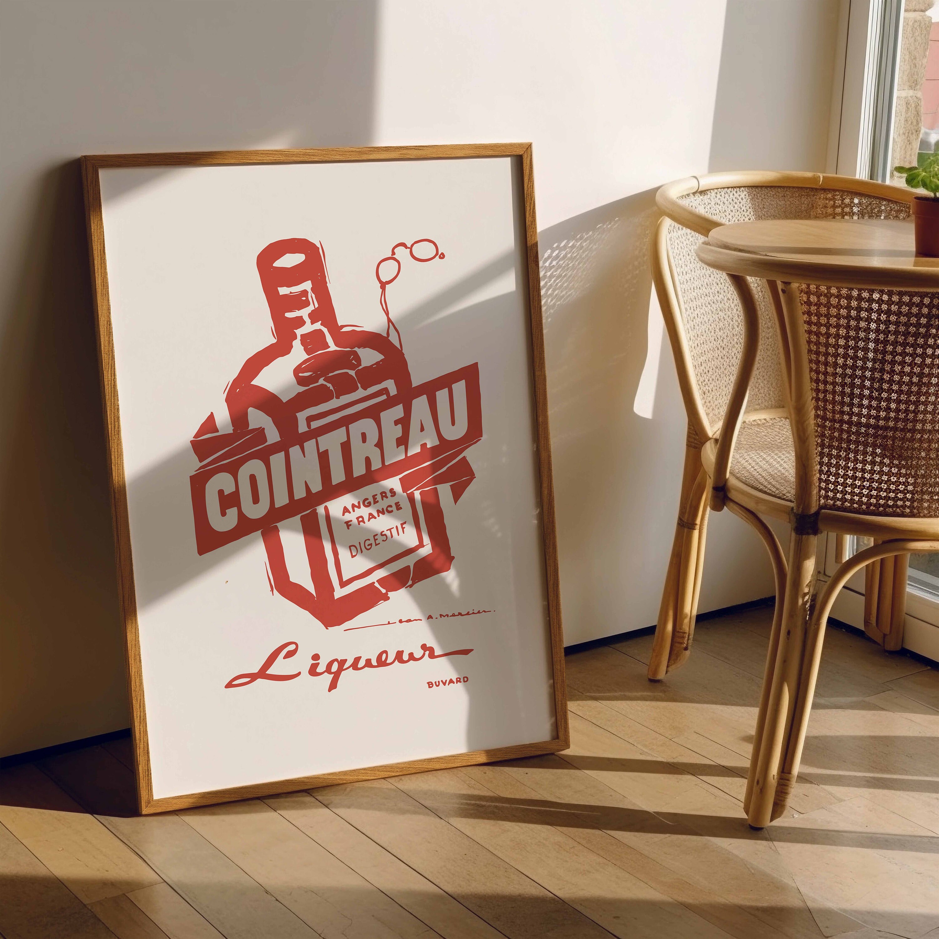Cointreau Retro French Liqueur Print, French Retro Art Poster, Retro ...