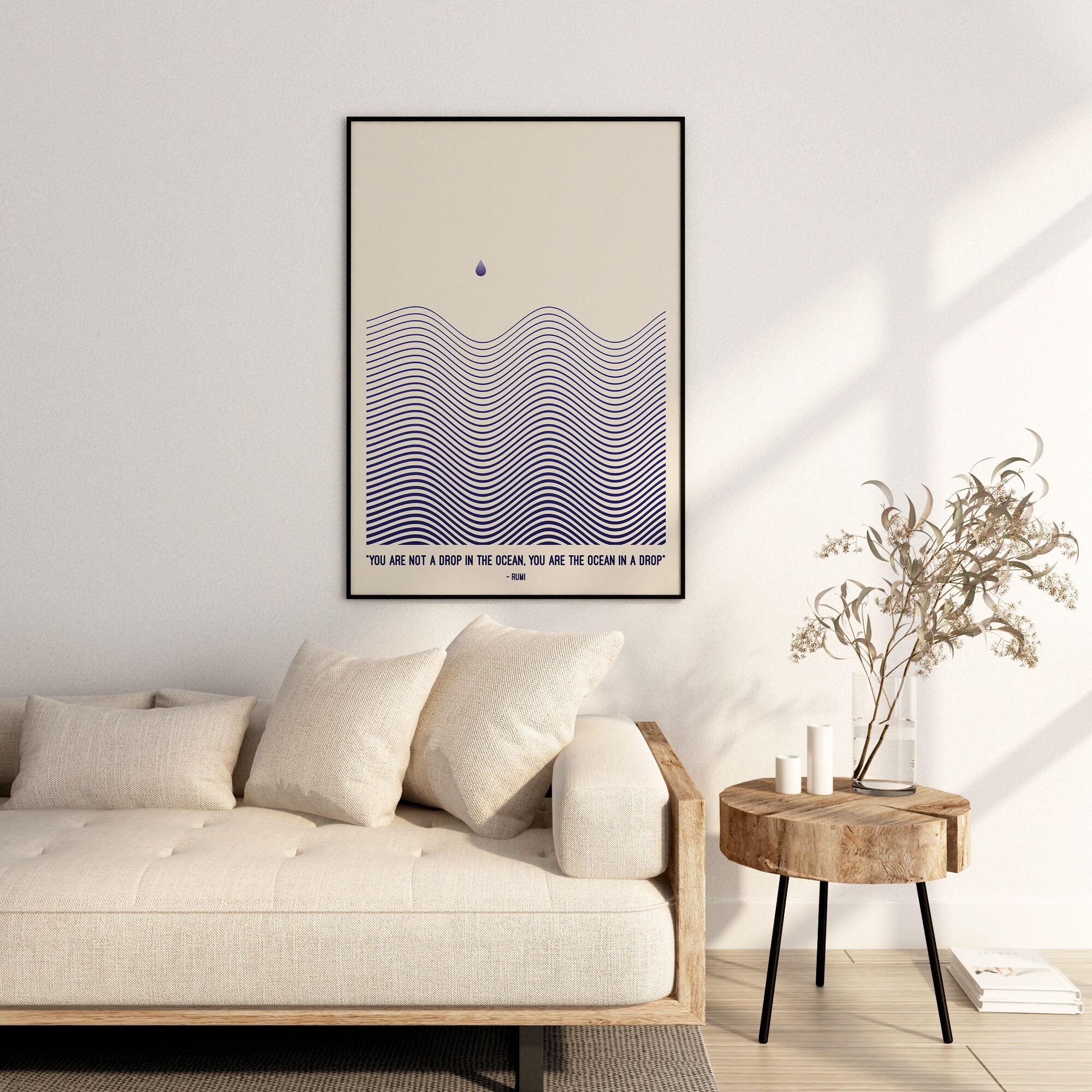Rumi Quote Print, Inspirational Quote, Persian Poetry Poster Wall Art ...