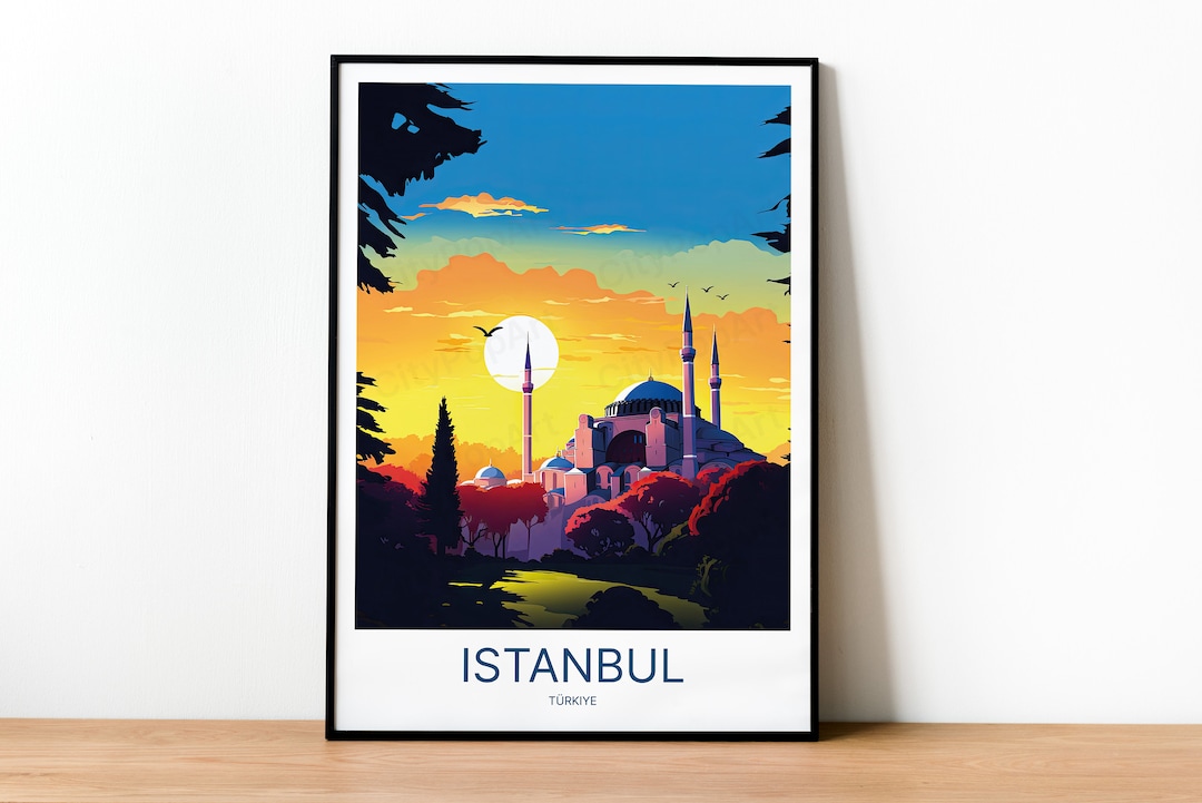 Istanbul Travel Print Wall Art Turkey Posters Turkish Travel Gift Home ...