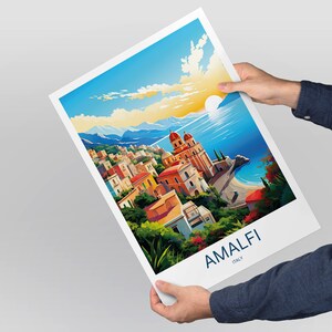 Amalfi Coast Travel Print Wall Art Amalfi Italy Posters Wedding Gift ...