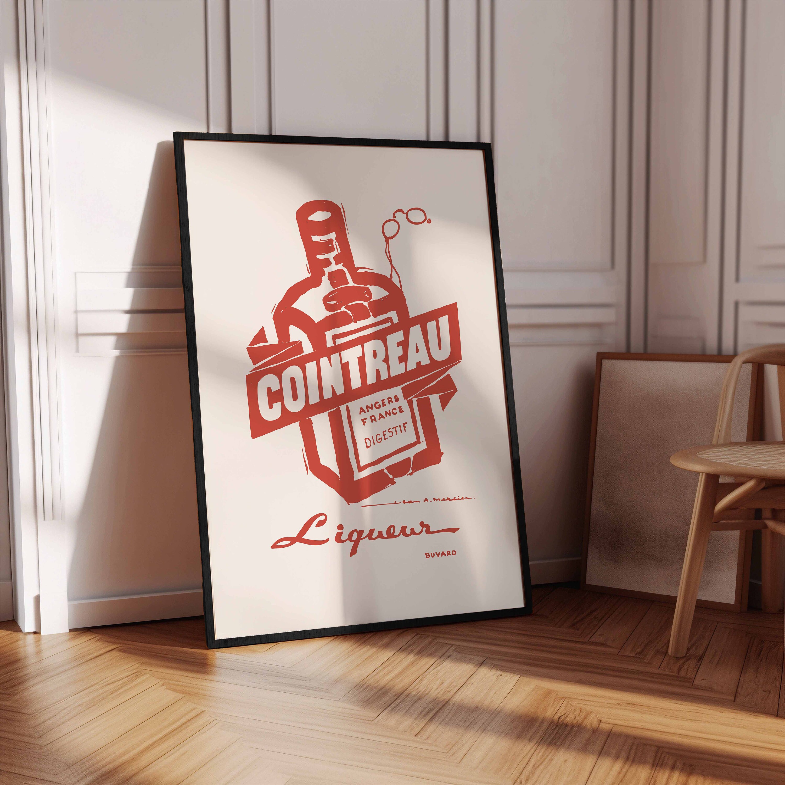 Cointreau Retro French Liqueur Print, French Retro Art Poster, Retro ...