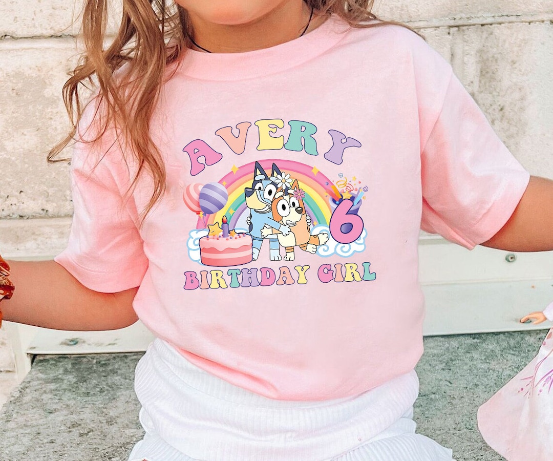 Personalized Bluey Birthday Girl Shirt Bluey Birthday Shirt - Etsy UK