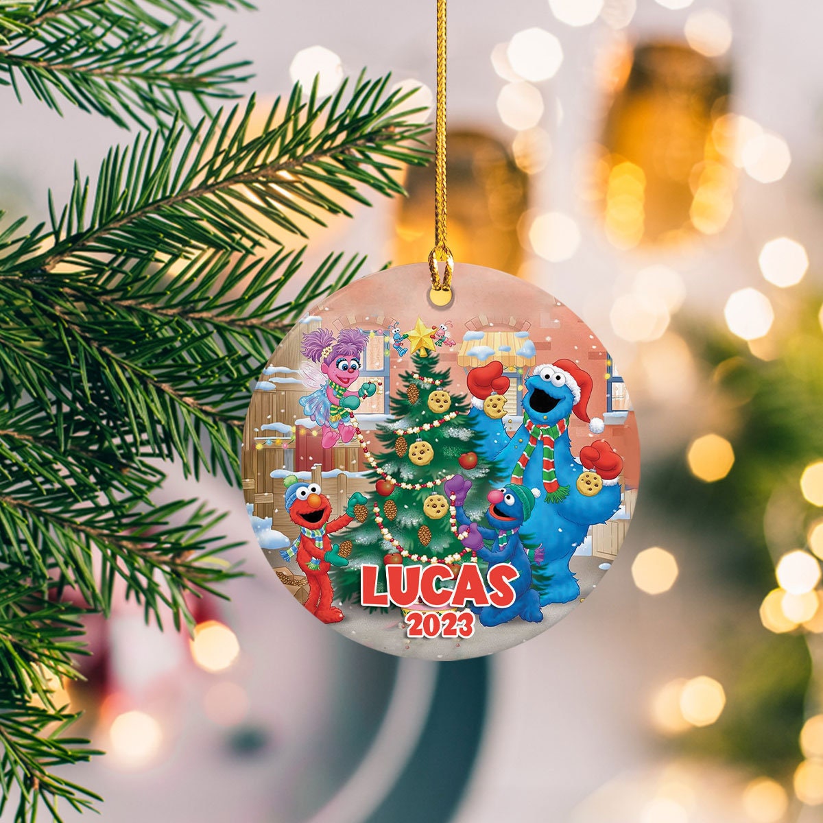 Personalized Elmo Ornament, 2023 Christmas Ornament sold by C-3Po Civil ...