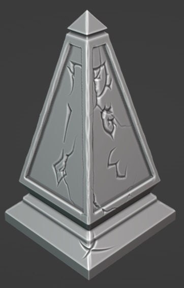 Ancient Obelisk Marked With Runes for Board Games or Decor - Etsy