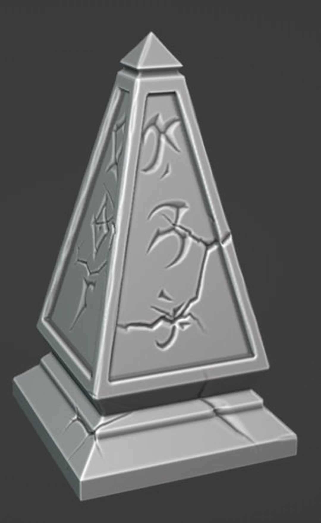 Ancient Obelisk Marked With Runes for Board Games or Decor - Etsy