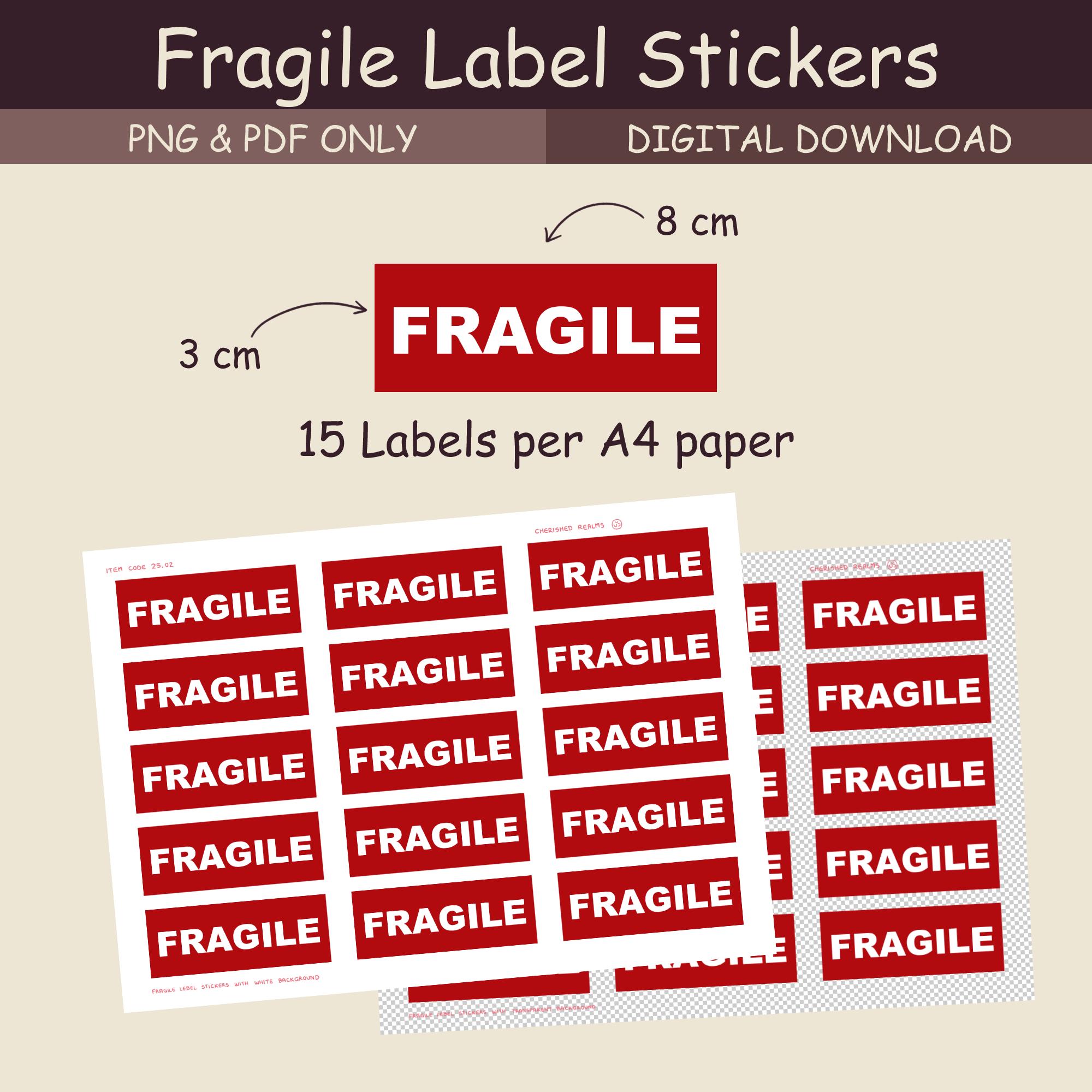 Fragile Label Stickers - Etsy