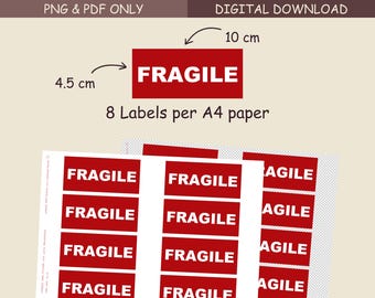 Fragile Label Stickers - Etsy