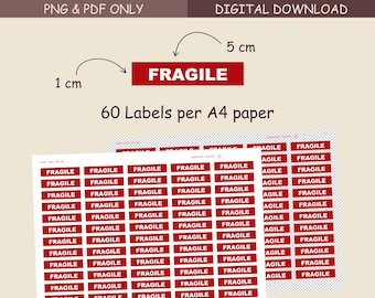 Fragile Label Stickers - Etsy