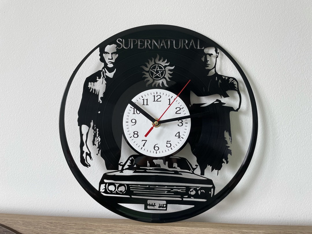 Supernatural Vinyl Record Clock, Christmas Gift for Girlfriend, TV Show ...