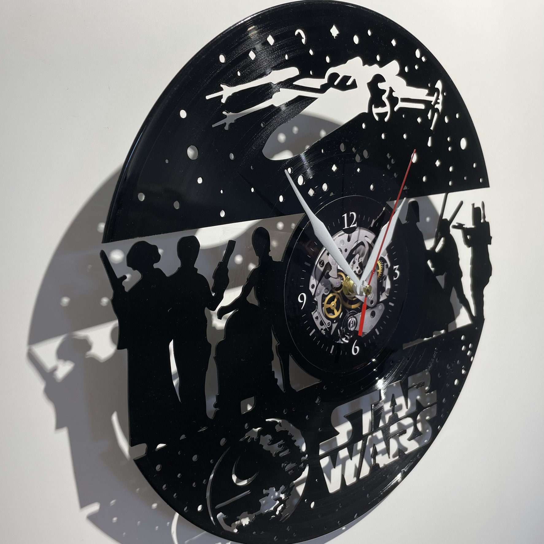 Star Wars Vinyl Record Clock, Death Star, Kids Christmas Gift, Movie ...