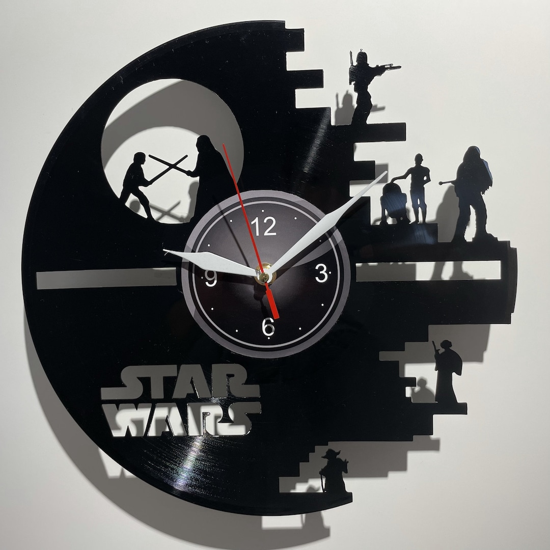Star Wars Vinyl Record Clock, Christmas Gift for Brother, Movie Lover ...