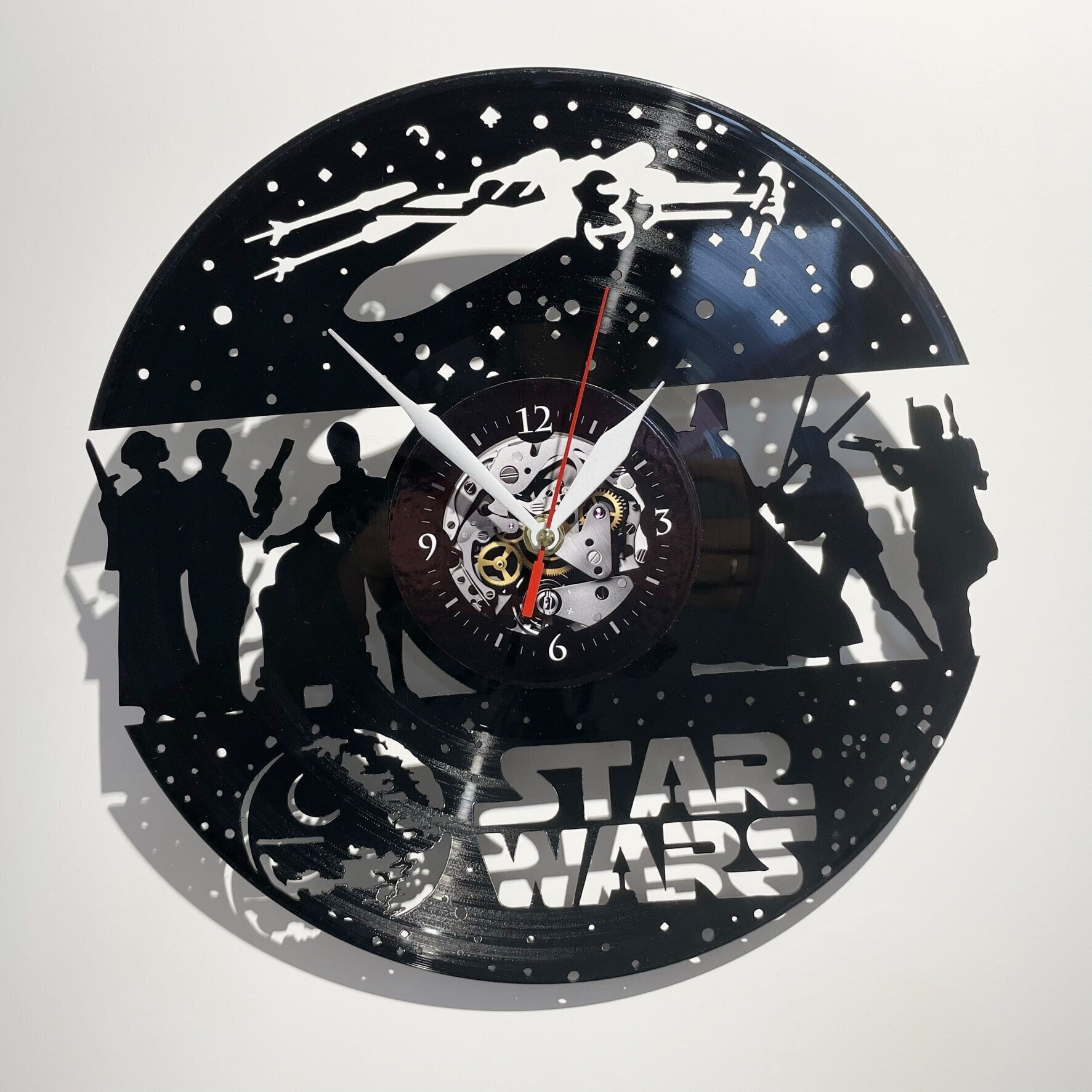 Star Wars Vinyl Record Clock, Death Star, Kids Christmas Gift, Movie ...