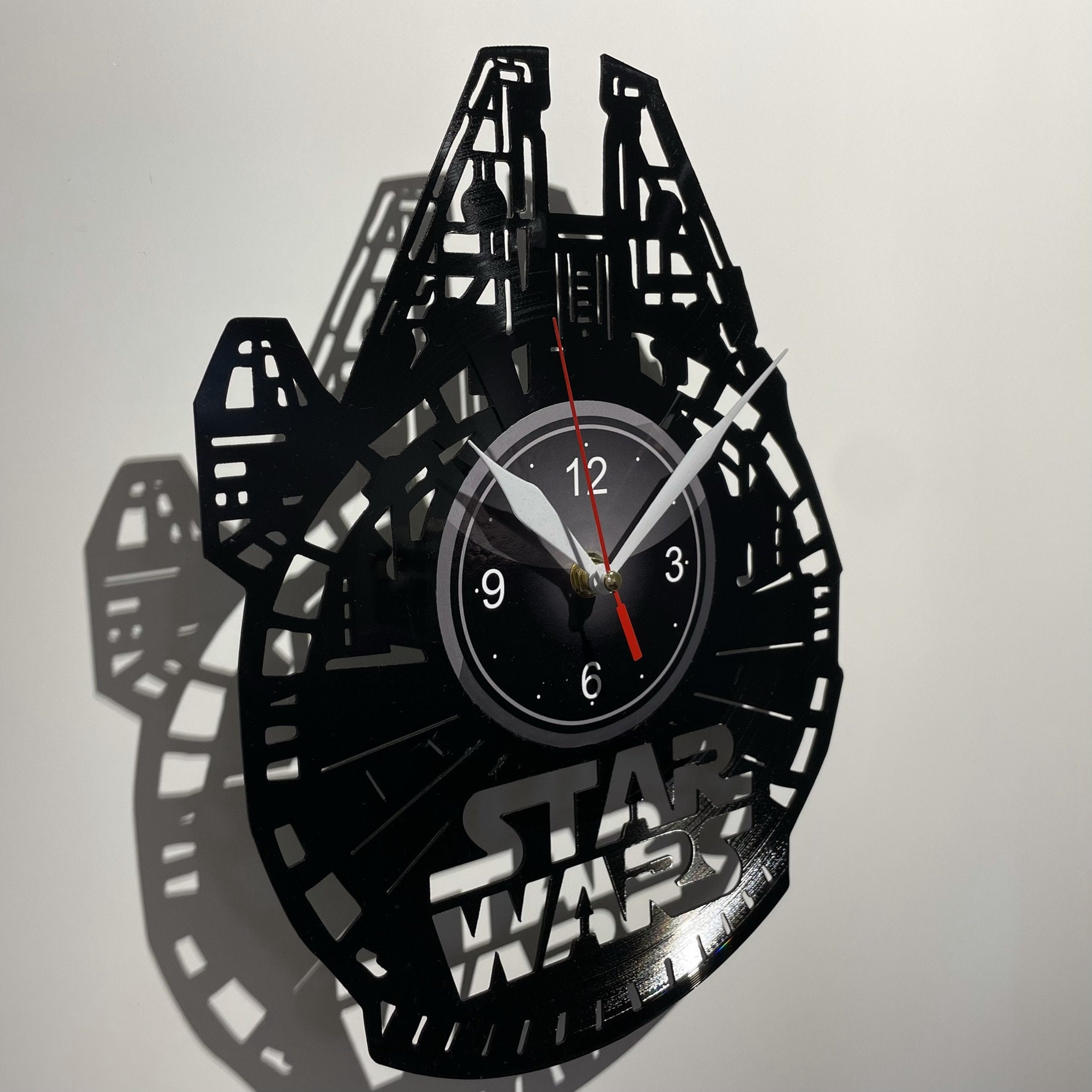 Star Wars Vinyl Record Clock, Movie Fan Gift, Death Star, Modern ...