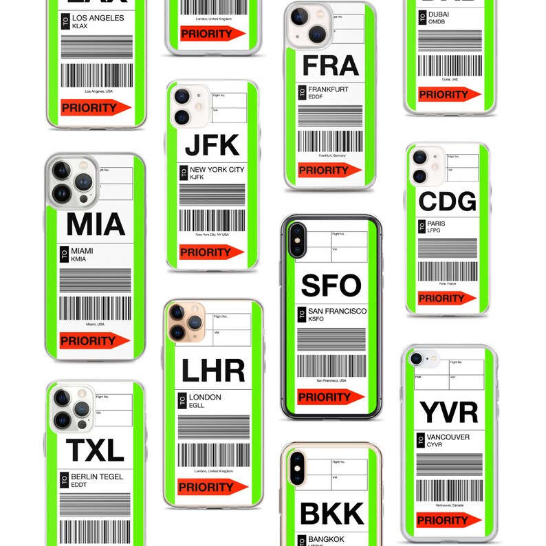 Personalized iPhone Case Airport Baggage Tag Phone Case Airport, Gift ...
