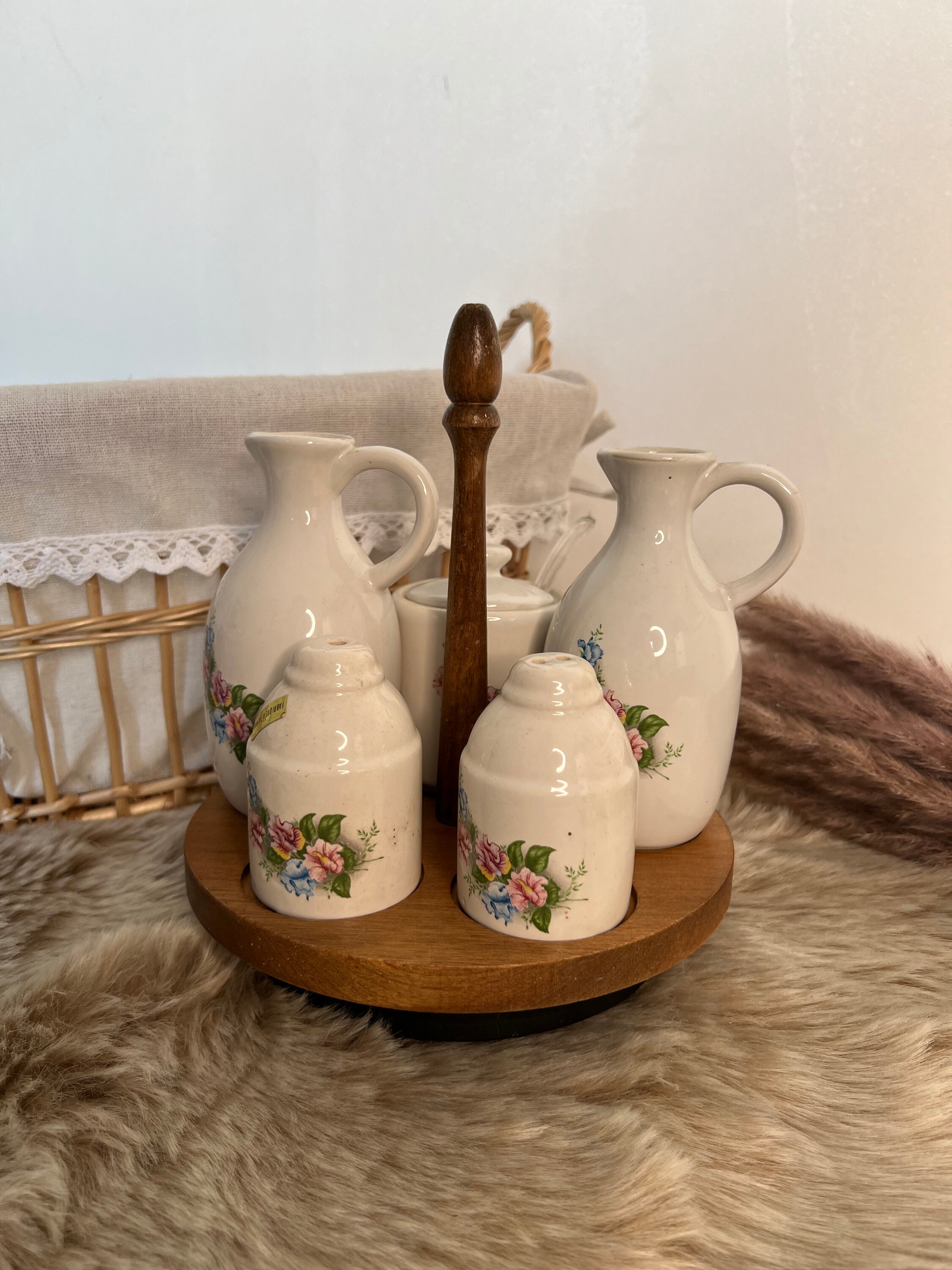 Cottage Style French Porcelain Condiment Set Core Antique French ...