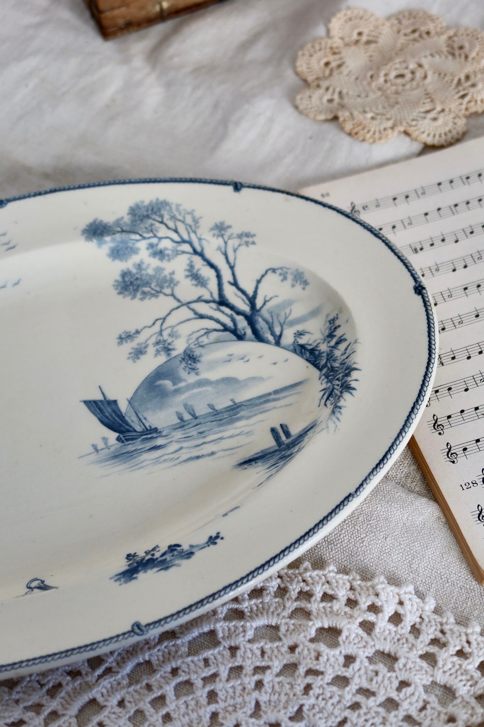 French Antique Tableware Antique Oval Serving Dishes in Gien ...