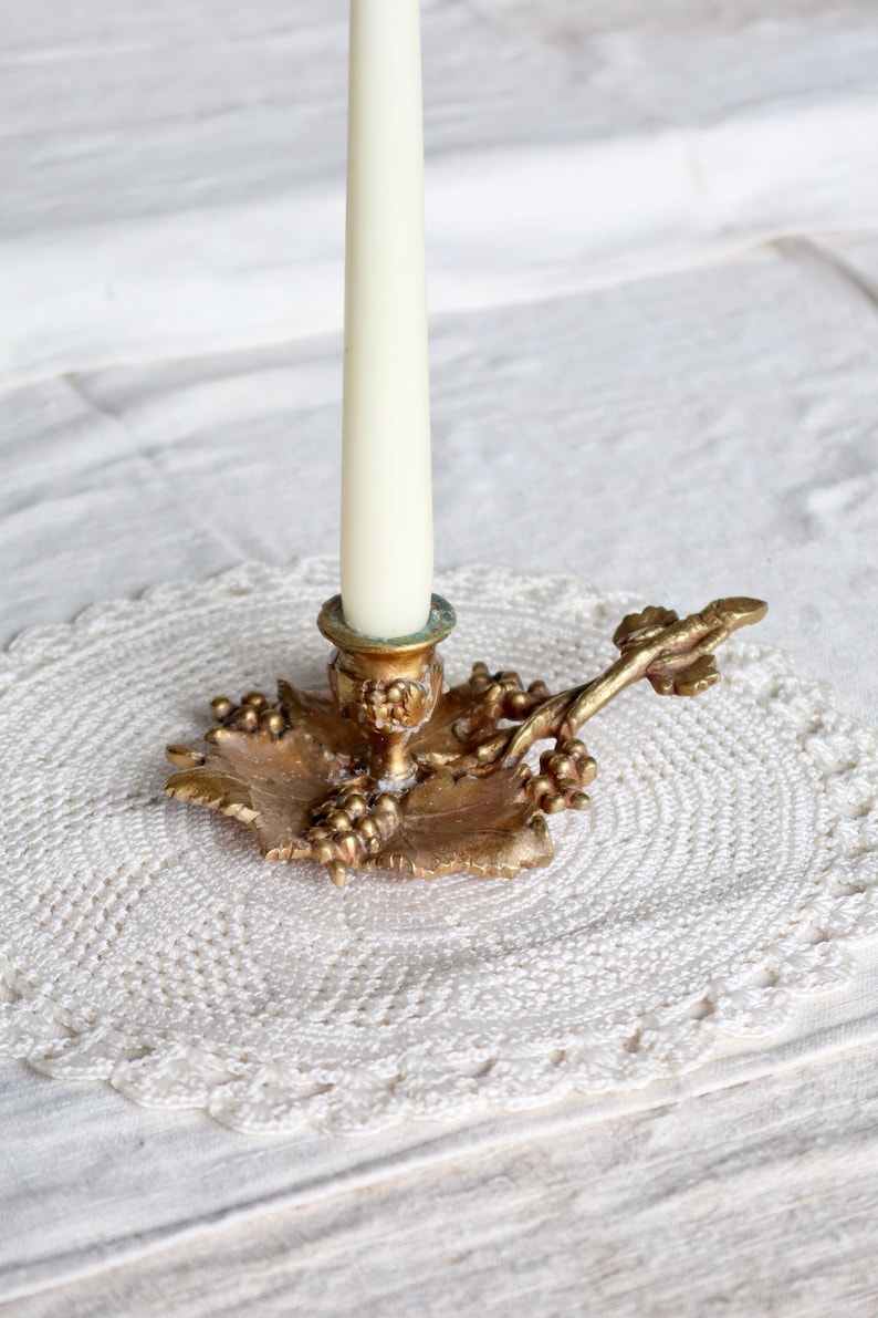 Vintage Brass Cellar Rat - Vine Leaves and Grape Clusters Decor ...