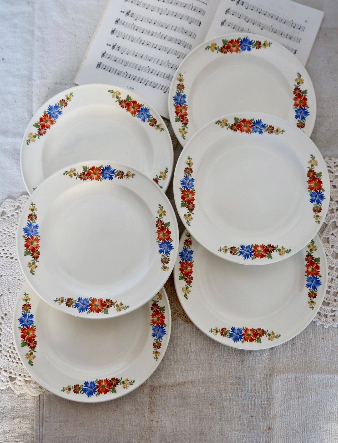 6 Royal Sphinx Maastricht Earthenware Dessert Plates Made in Holland ...